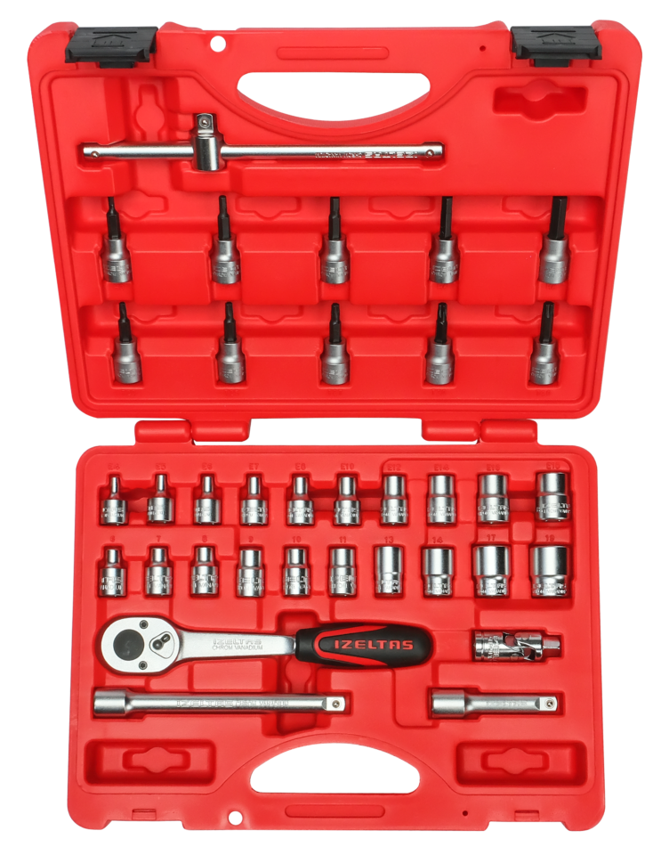 3/8’’ Socker Wrench Set 6 Points and Hexagonal Bit Socket Wrench Set ...