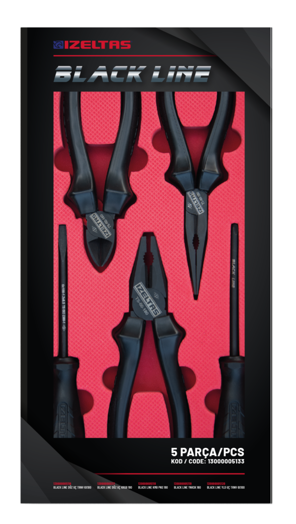 Black Line Set (5 Parça) - İZELTAŞ