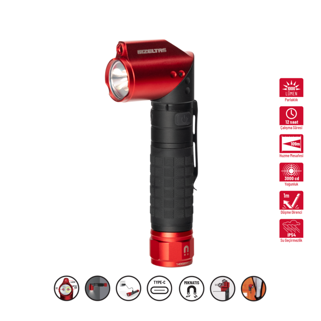 1000 LM Pro Led El Feneri - İZELTAŞ